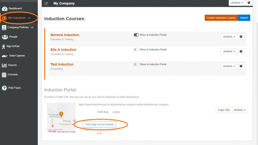 8 Sign In and Out - Inductions | Online clock in and out app